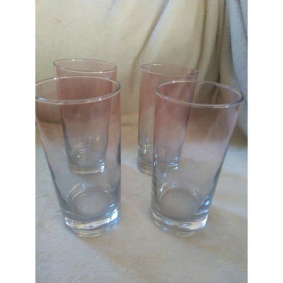 Libbey | Dining | Vintage Libbey Drinking Glasses Ombre Pink And Blue Htf Set Of 4 | Poshmark